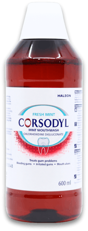 Buy Corsodyl Fresh Mint Mouthwash 600ml | Best prices online | UK Meds